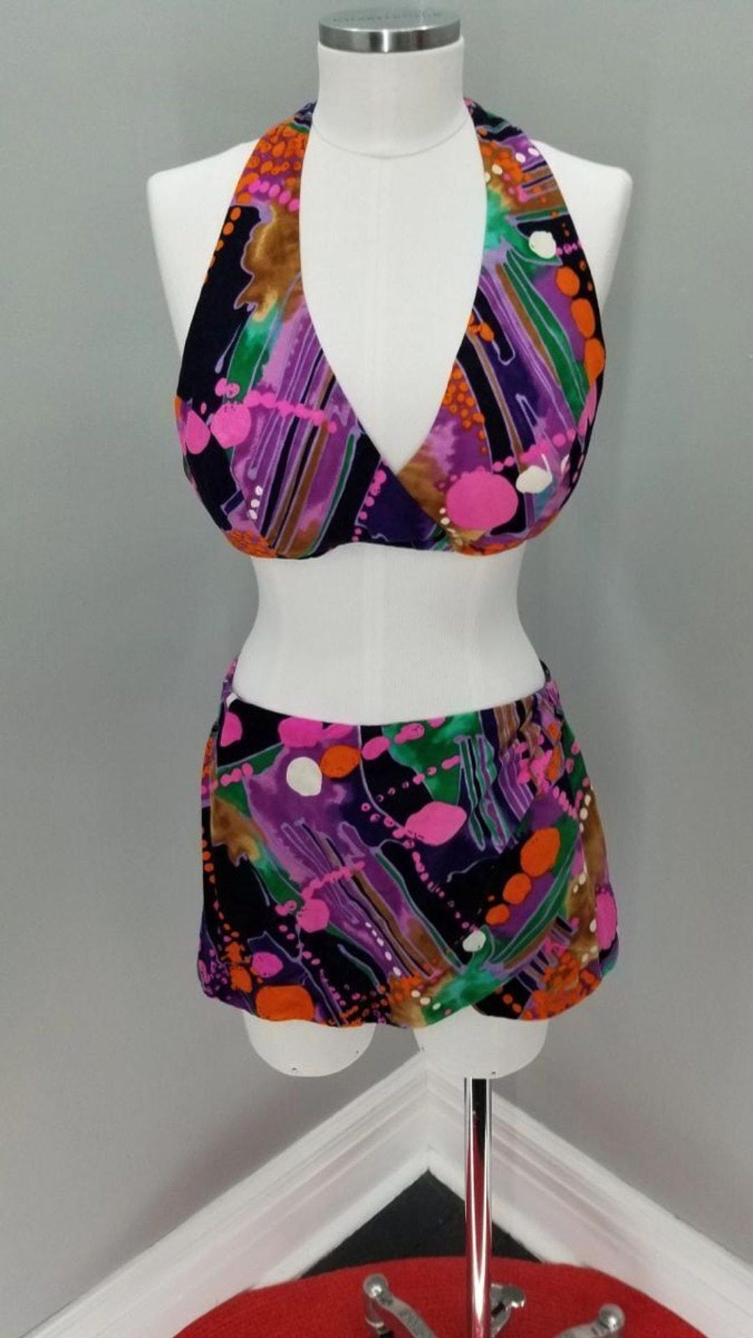 70s Vintage Sears Hawaiian Fashions 2 Piece Bikini Swim Suit- XL - Etsy