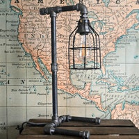 Rustic Modern Lamp – 3d-printed PETG Carbon Fiber Edison Bulb Accent ...