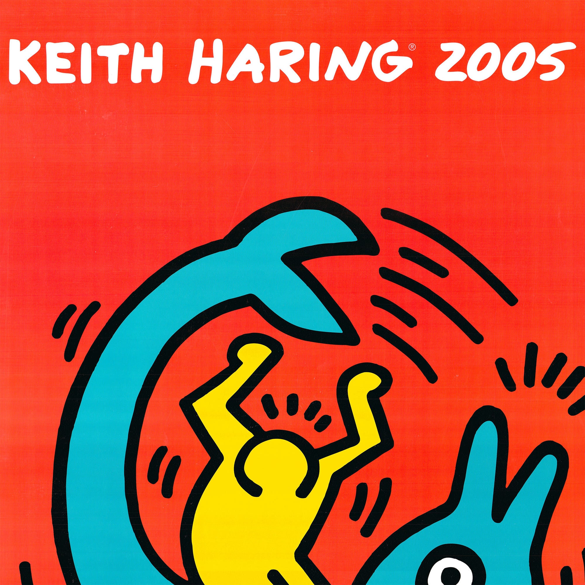 2005 KEITH HARING Untitled Rodeo Dolphin Vintage Fine Art Lithography ...