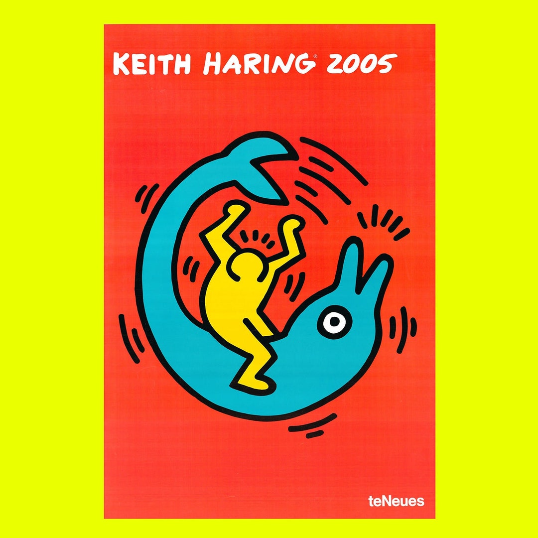 2005 KEITH HARING Untitled Rodeo Dolphin Vintage Fine Art Lithography ...
