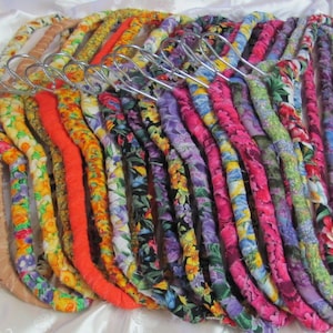 Beautiful Clothes Hangers Fabric Wrapped Covered Decorated With ...