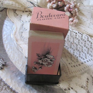 2 Collectible Single Swap Vintage Retro Playing Cards - Pink Floral Mid ...