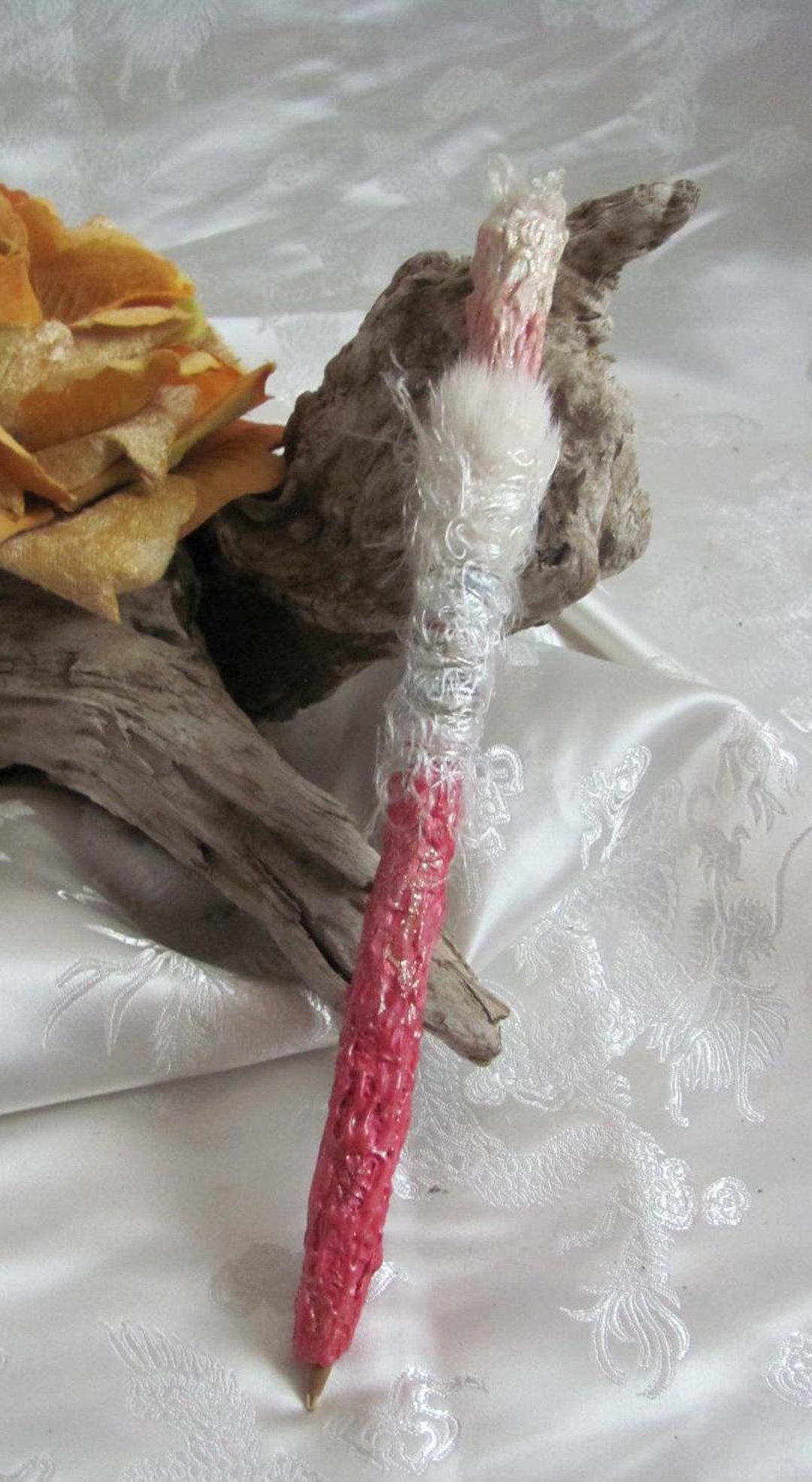 Magic Wand Writing Pen 11" Inch 28cm // Pink Silver Handmade Crystal ...