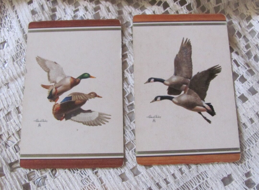 2 Collectible Single Swap Vintage Retro Playing Cards Metallic Gilt ...