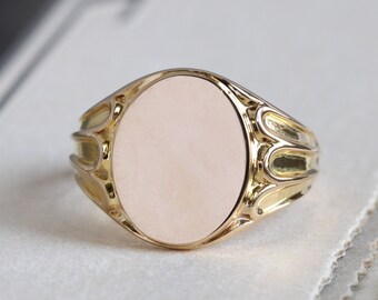 Blank Gold Signet Ring - Etsy
