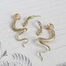 Handmade 14k Gold Snake Statement Earrings - Etsy