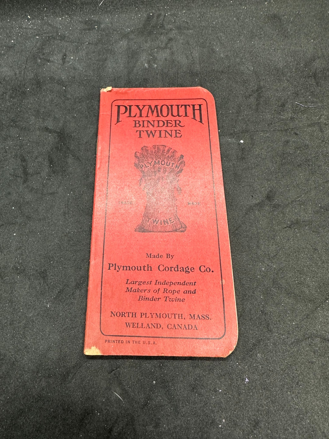 Vintage Plymouth Binder Twine Pocket Book Season 1923 - Etsy