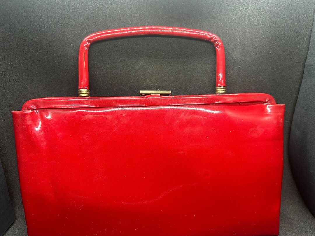 Vintage Candy Apple Red Purse - Etsy