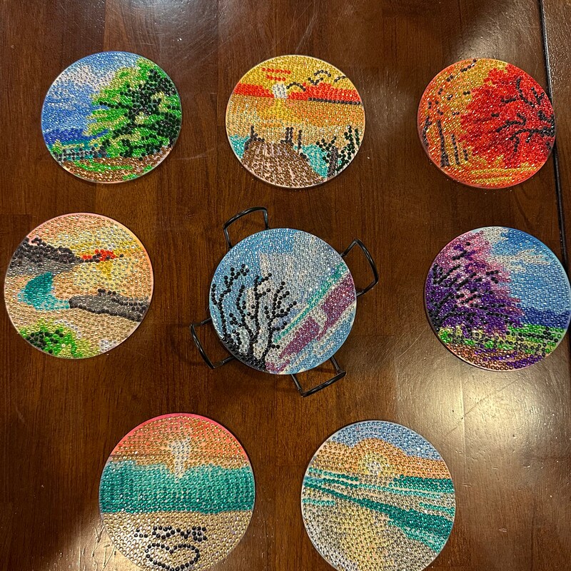 Diamond Art Coasters - Etsy