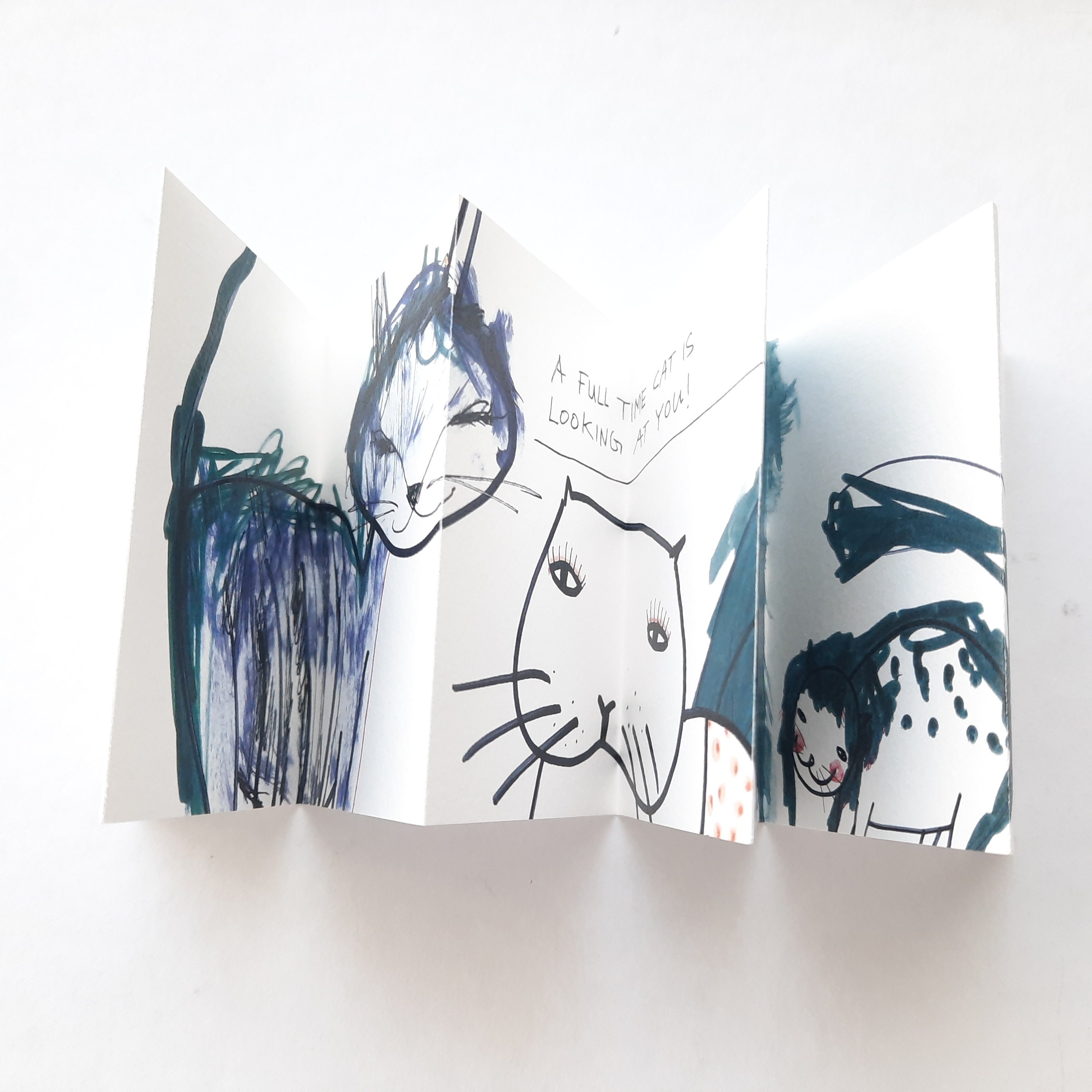 Mini Zine Art Zines Cat Zine Art A Full Time Cat 2 Cat - Etsy