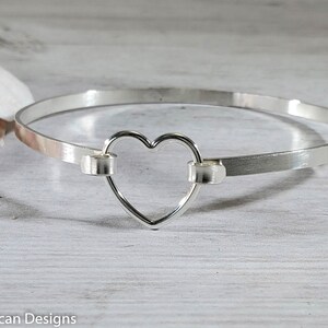 Love You More Sterling Silver Hinged Bangle - Etsy