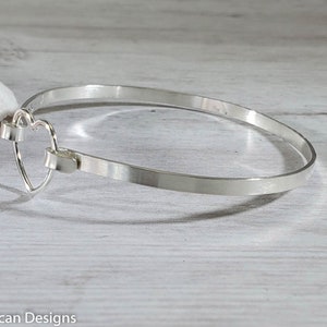 Love You More Sterling Silver Hinged Bangle - Etsy