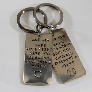 Police Firefighter Military Keychain Keep Him Safe Day & - Etsy