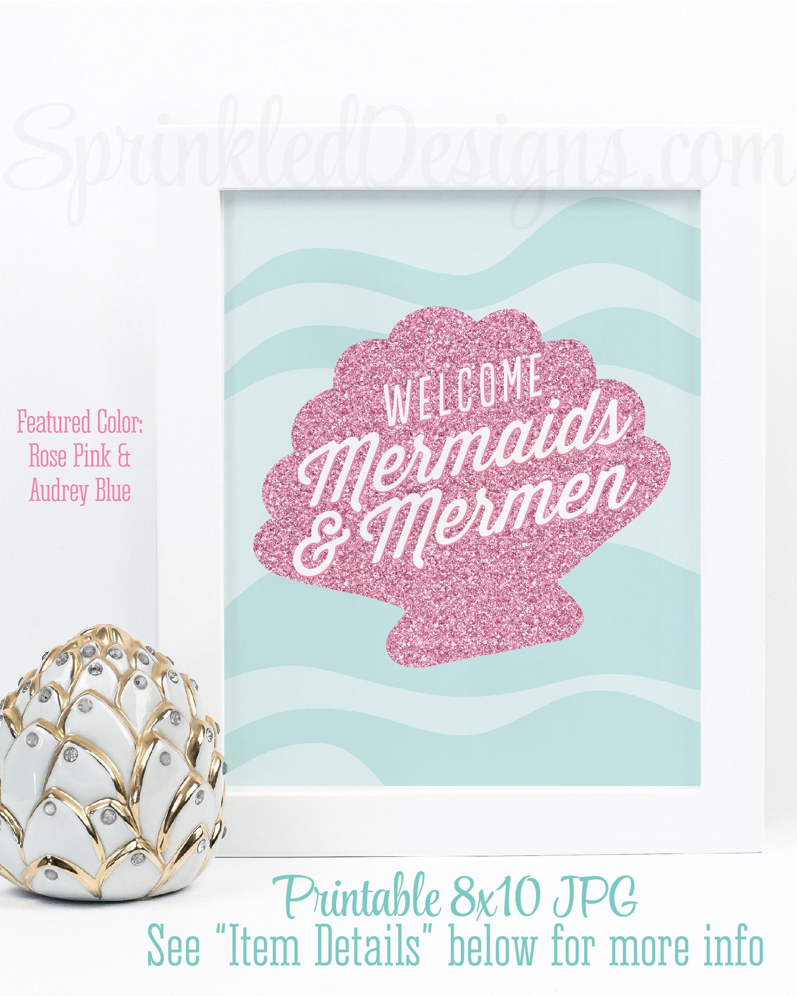 Mermaid Birthday Party Decorations Welcome Sign Welcome | Etsy