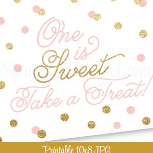 One is Sweet Take A Treat Printable First Birthday Party - Etsy