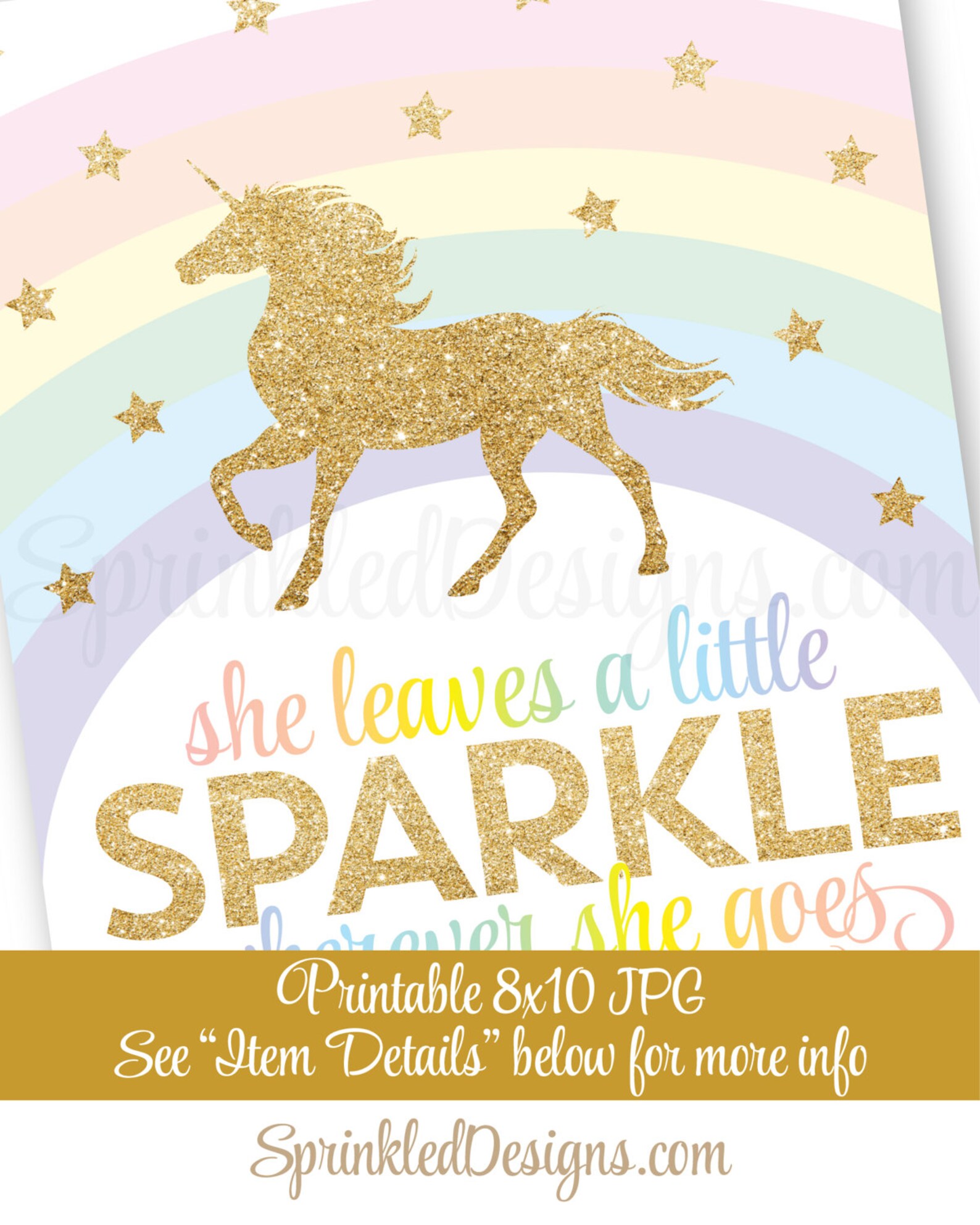 She Leaves A Little Sparkle Wherever She Goes Printable Sign - Etsy