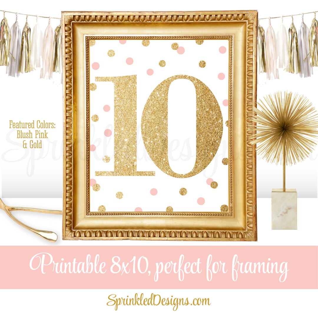 10th Birthday Party Tenth Birthday Number Ten 10 Sign - Etsy