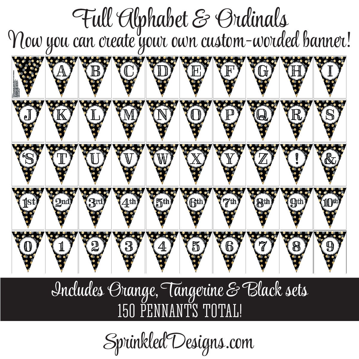 Printable Halloween Pennant Banner FULL ALPHABET Custom Eat | Etsy