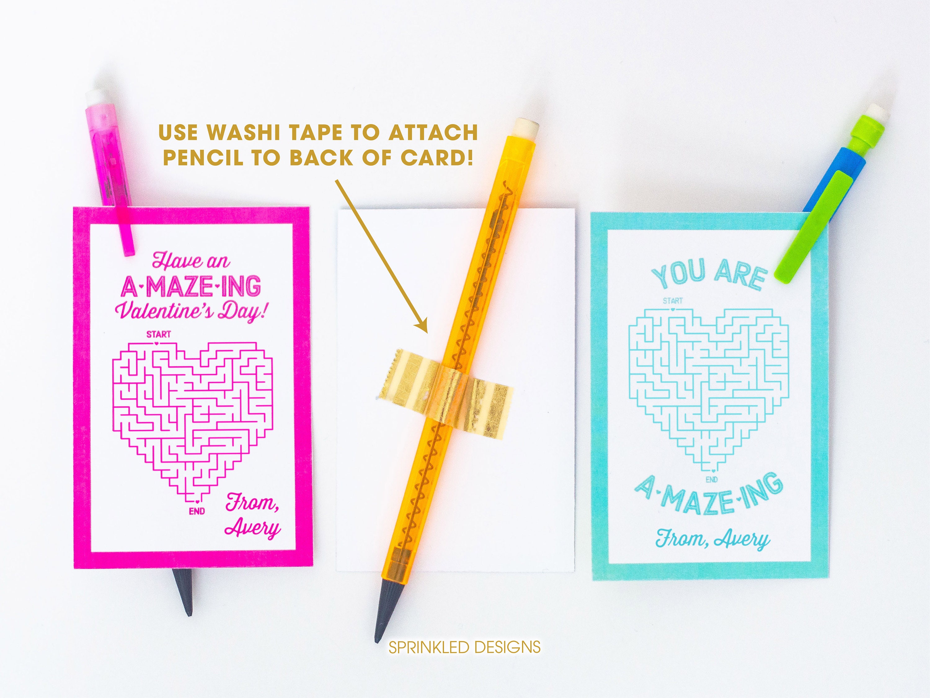 Heart Maze Valentines Cards - You're Amazing - Printable Valentines for ...