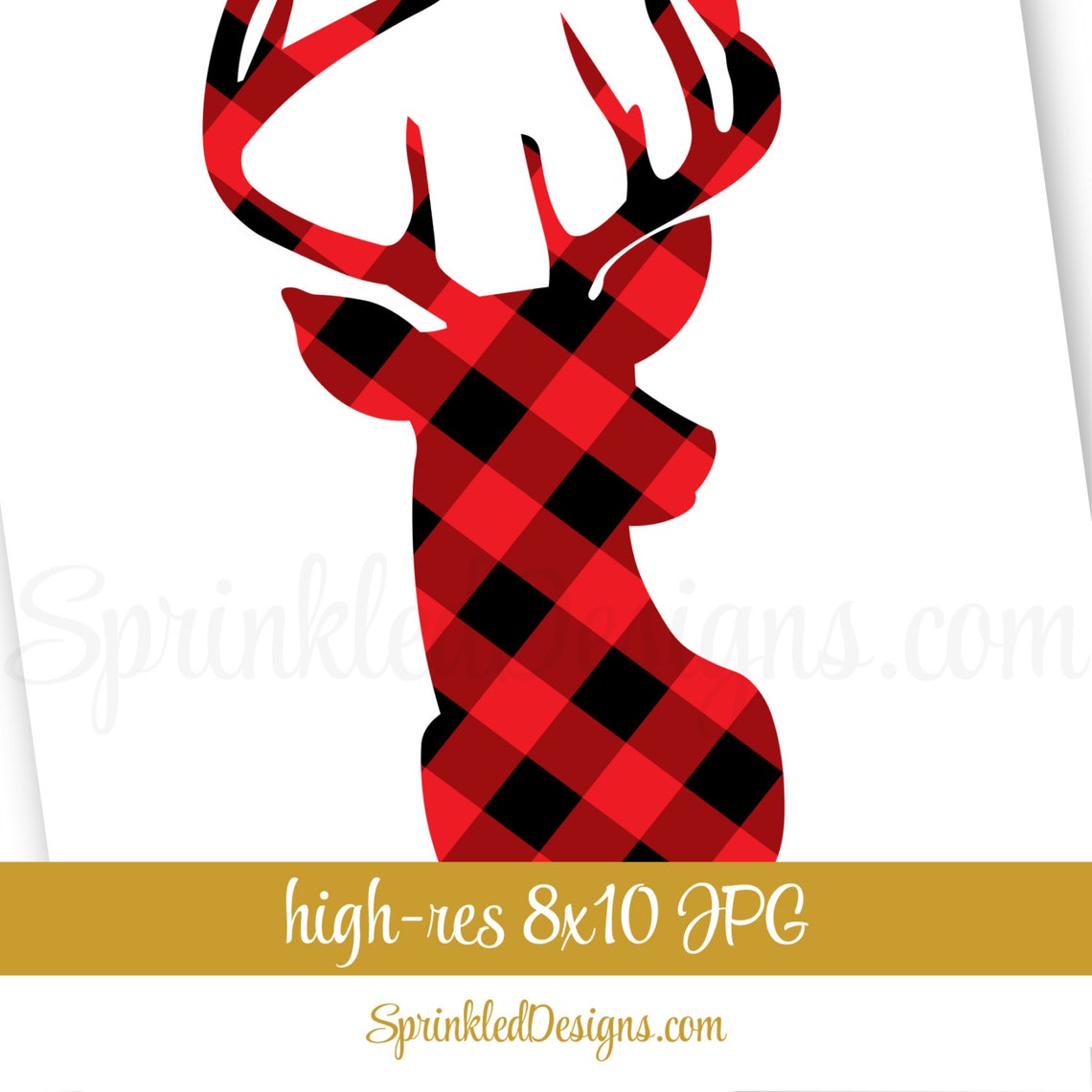 Printable Winter Home Decor Rustic Decor Deer Head Signs | Etsy