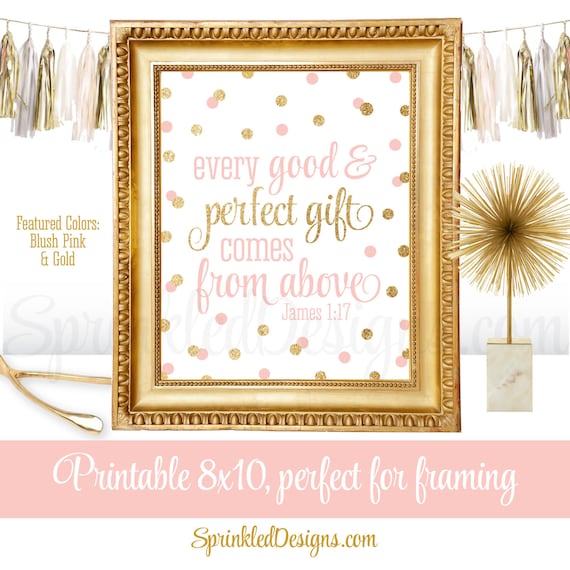 Every Good & Perfect Gift Comes From Above Baby Girl Nursery | Etsy