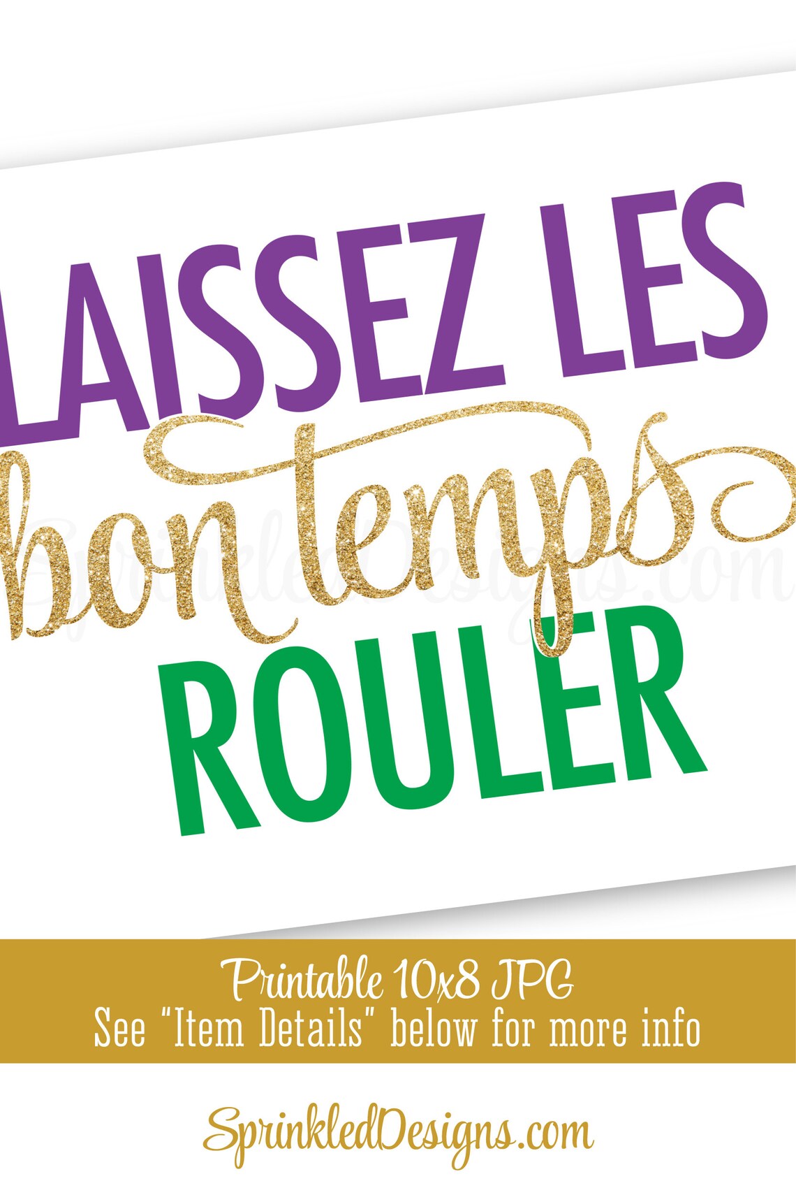 Laissez Les Bon Temps Rouler Sign Mardi Gras Decorations | Etsy