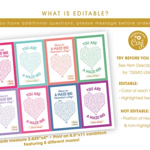 Heart Maze Valentines Cards - You're Amazing - Printable Valentines for ...