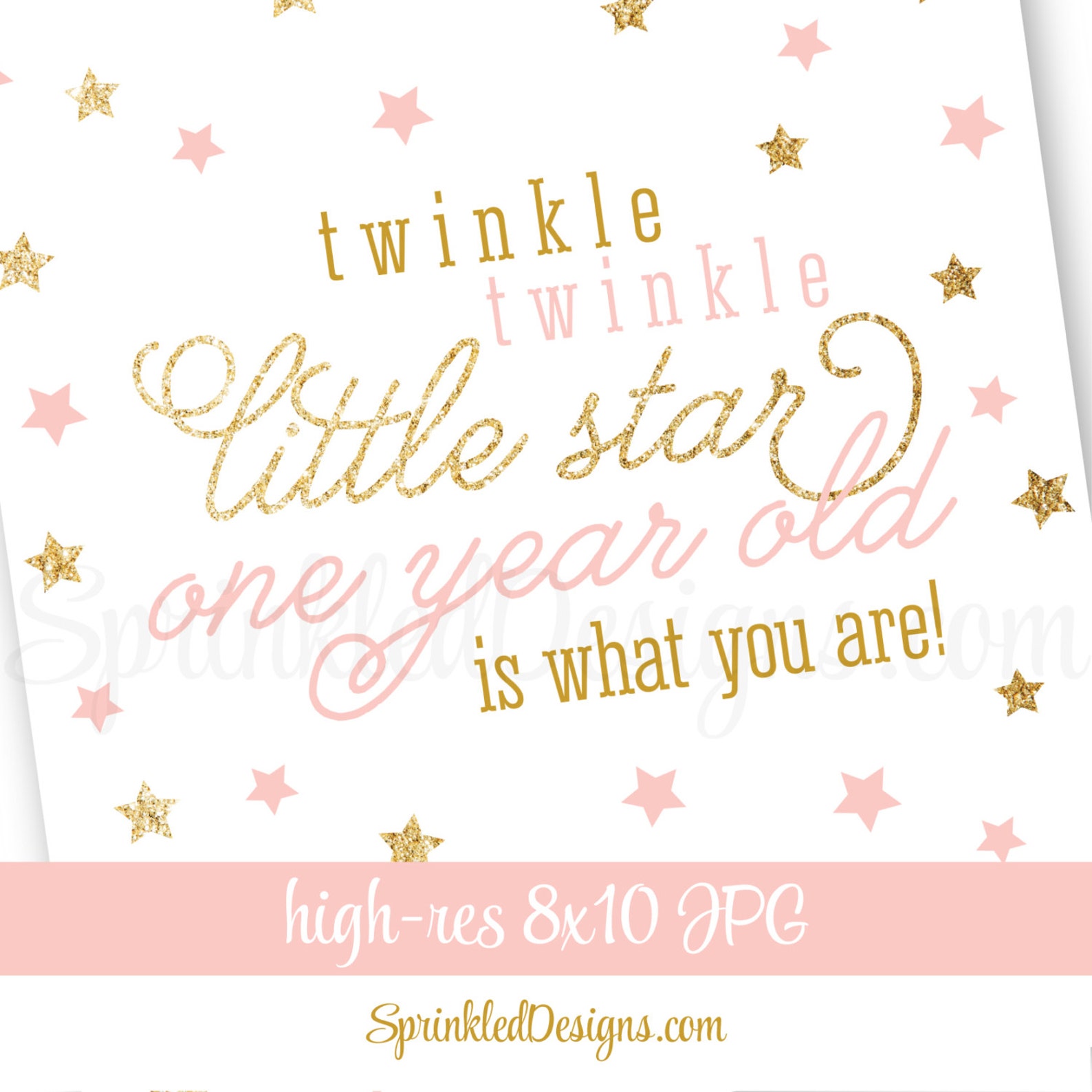 Twinkle Little Star One Year Old is What You Are Printable | Etsy