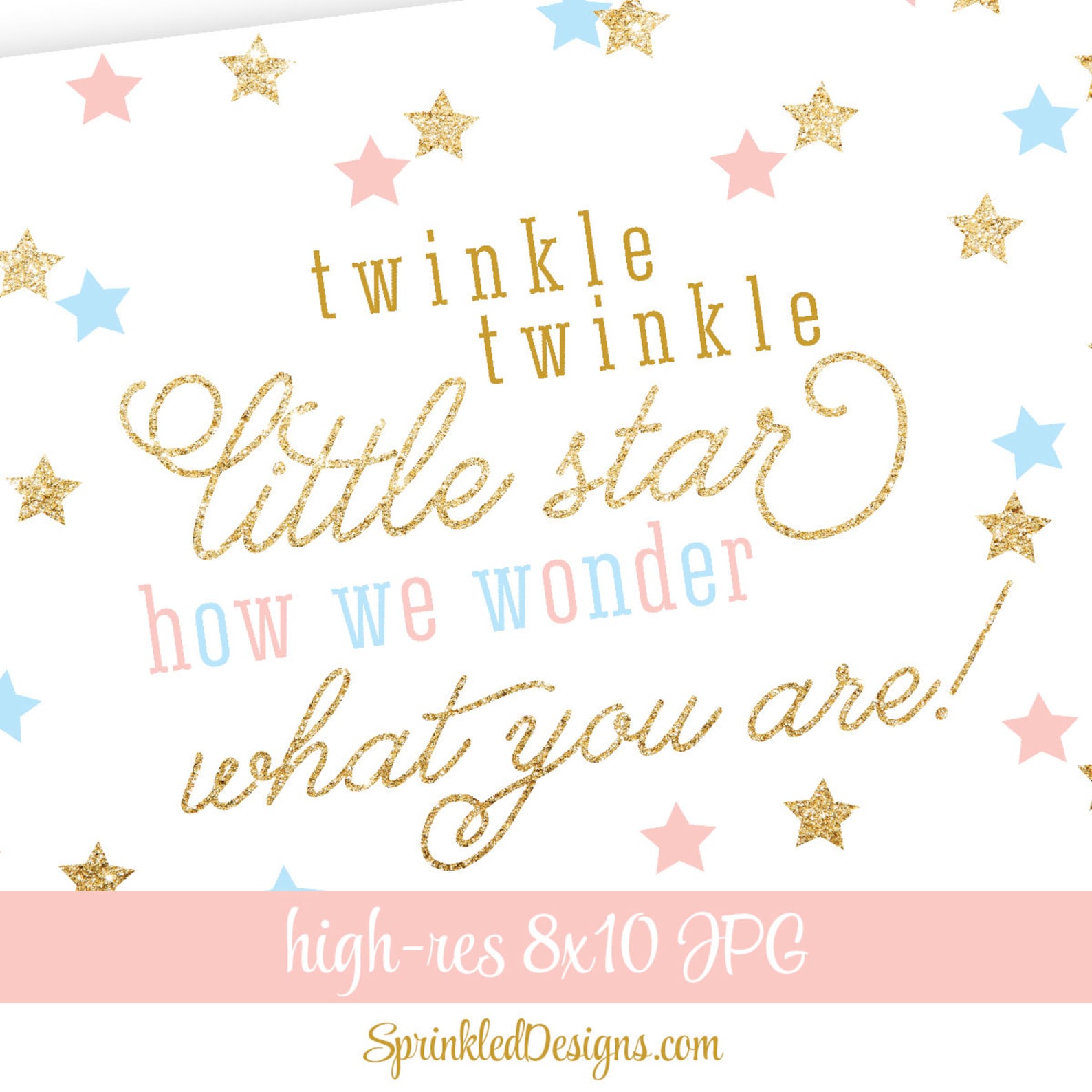 Twinkle Little Star How We Wonder What You Are Printable | Etsy