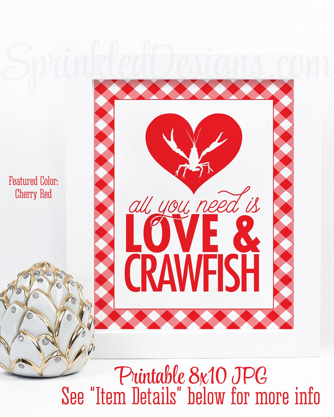 Crawfish Boil Decorations All You Need is Love & Crawfish - Etsy