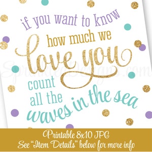 If You Want to Know How Much We Love You Count All the Waves - Etsy