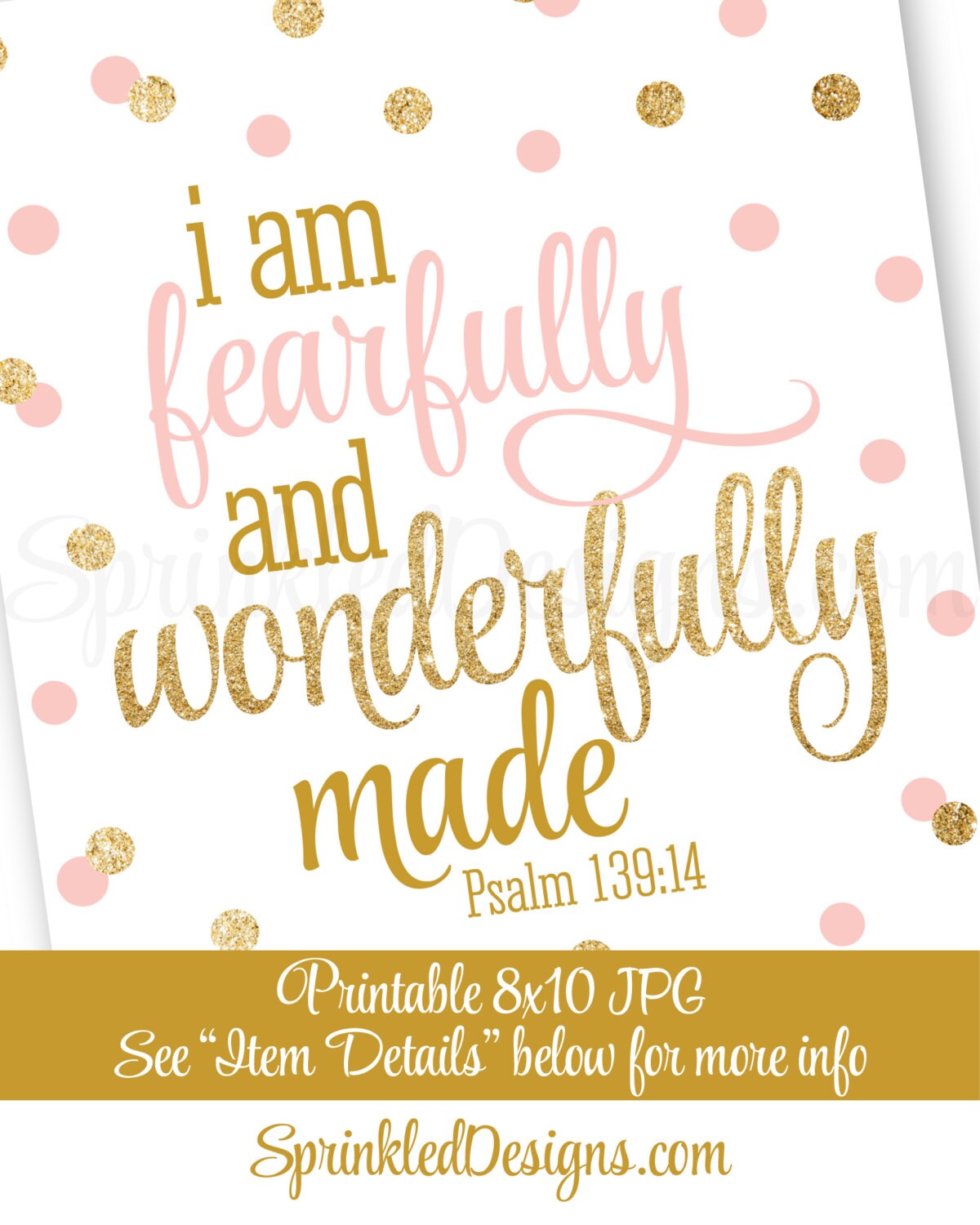 Fearfully and Wonderfully Made Psalm 139:14 Scripture Wall - Etsy Canada