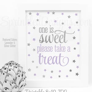 One is Sweet Take A Treat, Printable Twinkle Little Star Girl First ...