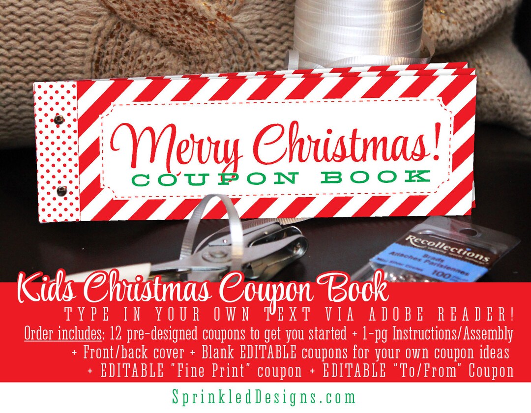 Christmas Coupon Book for KIDS - Gift Ideas for Son Daughter ...