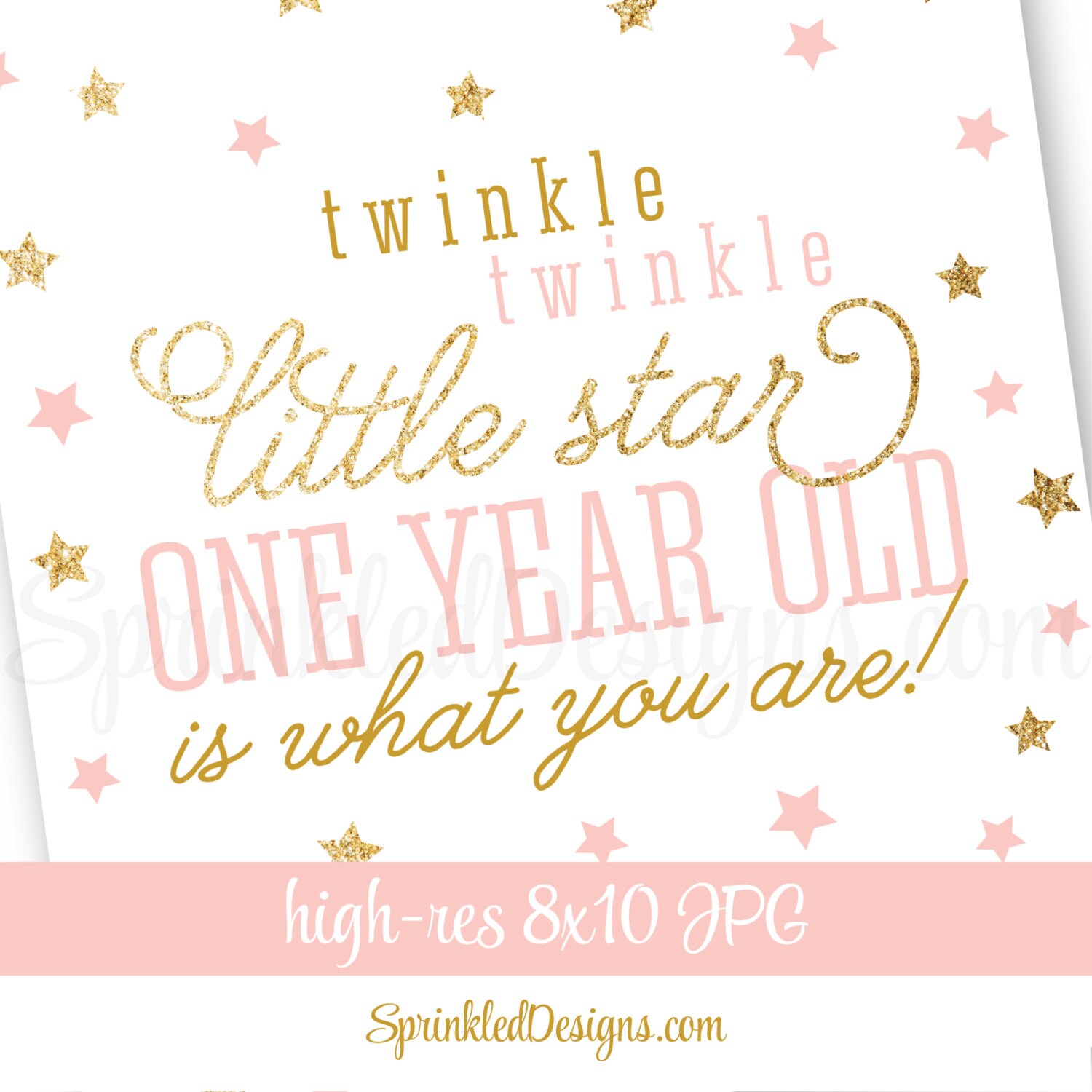 Twinkle Little Star One Year Old is What You Are Printable - Etsy