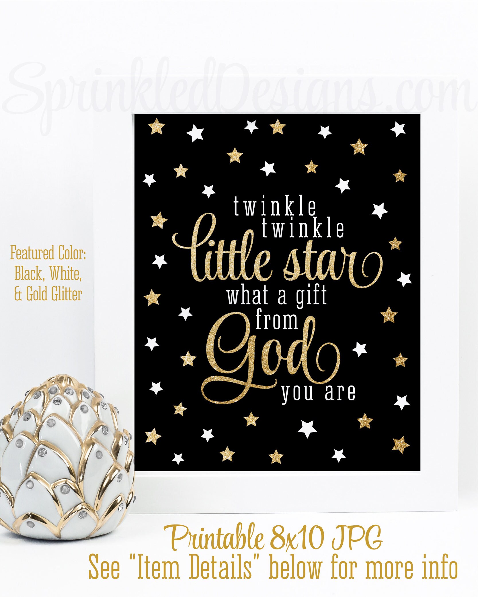 Twinkle Little Star What A Gift From God You Are Sip & See | Etsy