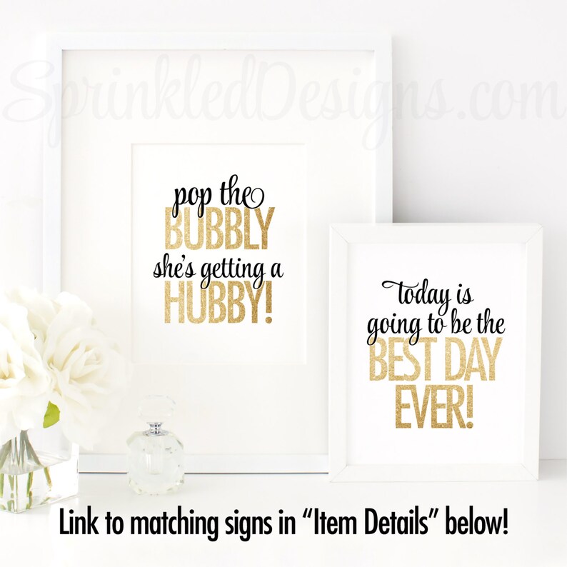 Pop The Bubbly Shes Getting A Hubby Printable Wedding Etsy
