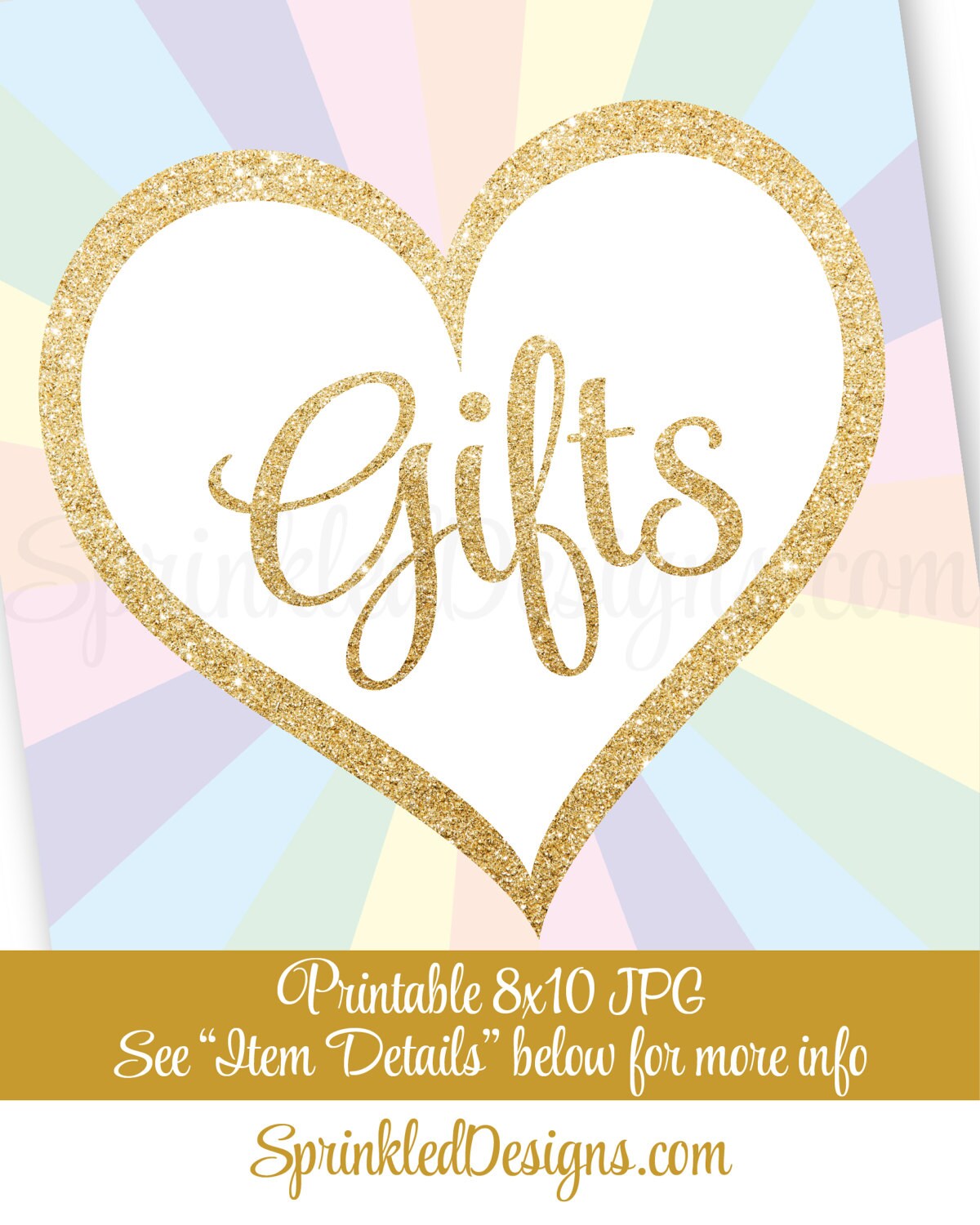 Gift Table Sign Printable Rainbow Unicorn Birthday Party | Etsy