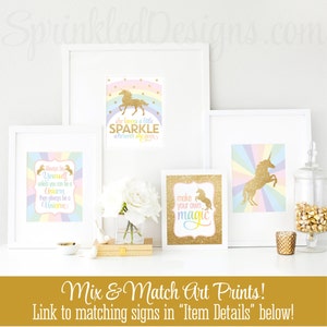She Leaves A Little Sparkle Wherever She Goes Printable Sign, Rainbow ...