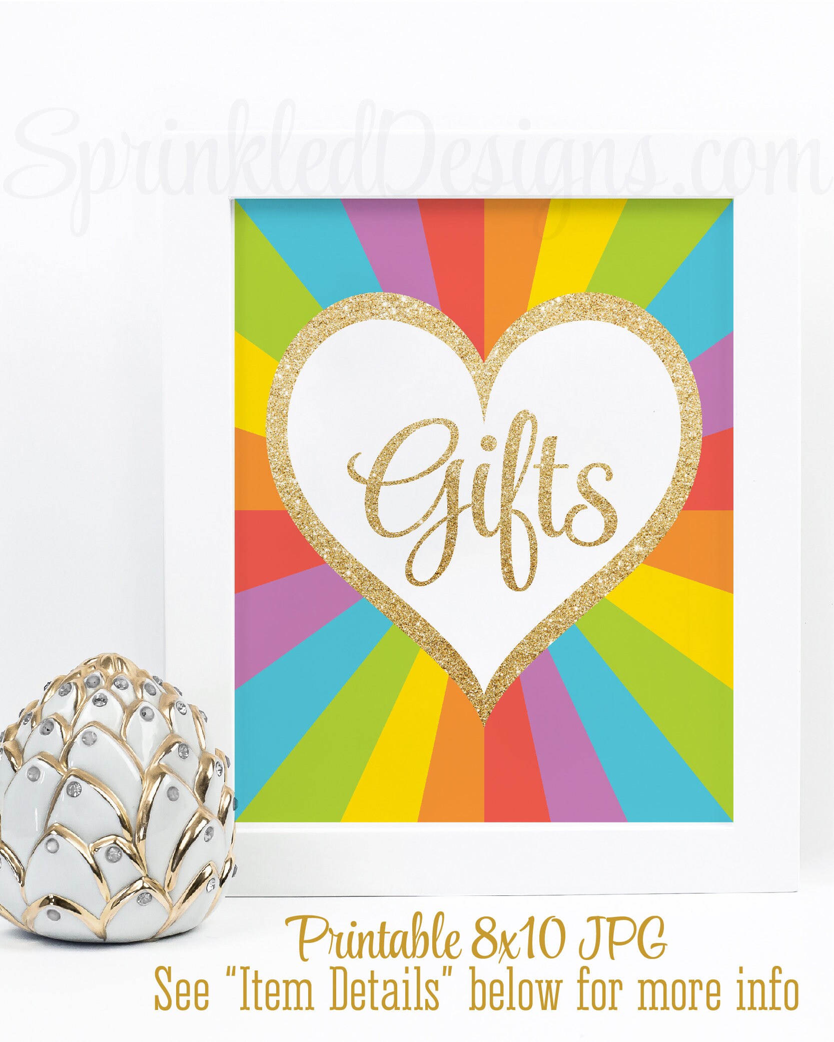 Gift Table Sign Printable Rainbow Unicorn Birthday Party | Etsy