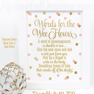 Baby Shower Games Words for the Wee Hours Words of Wisdom - Etsy