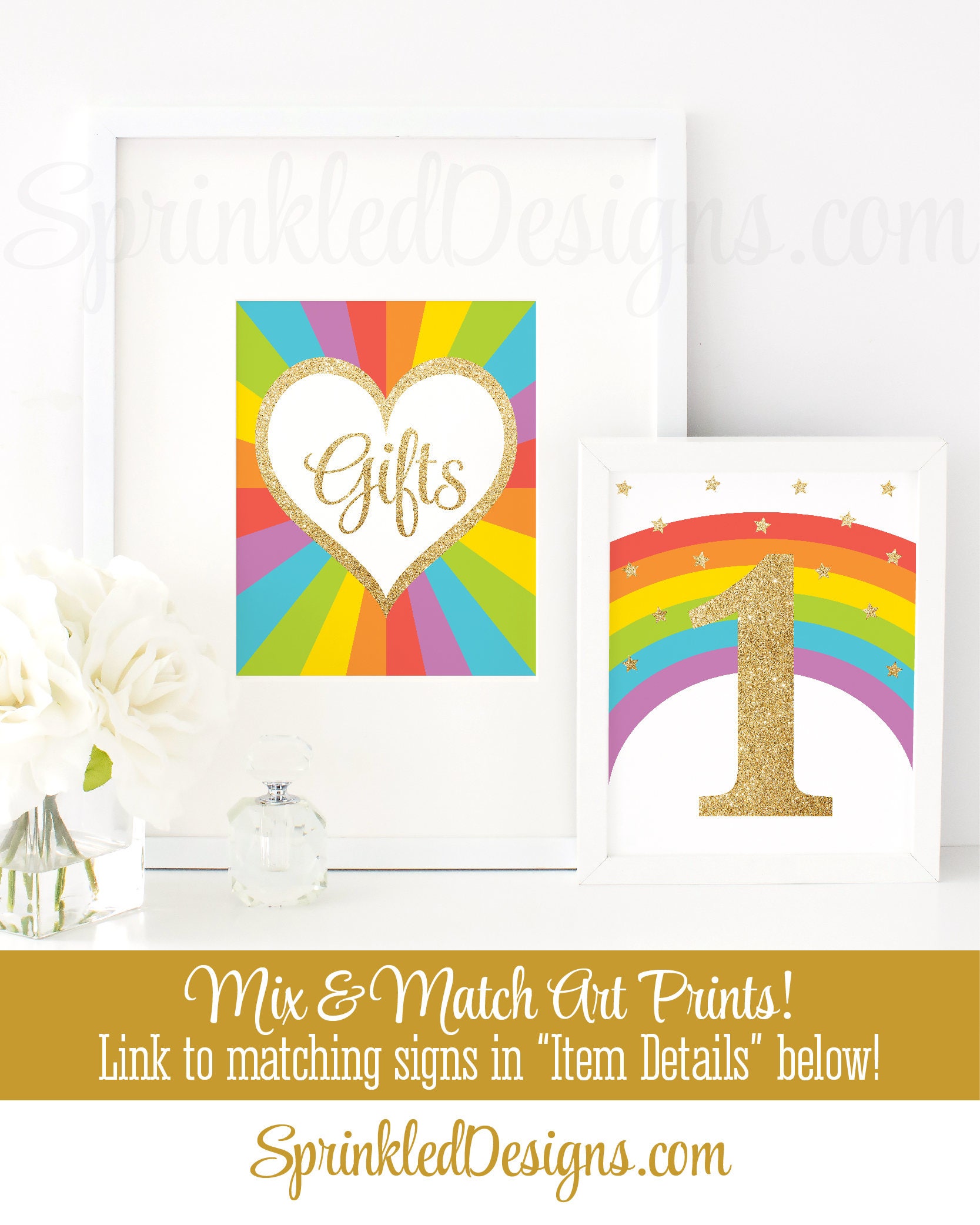 Gift Table Sign Printable Rainbow Unicorn Birthday Party | Etsy