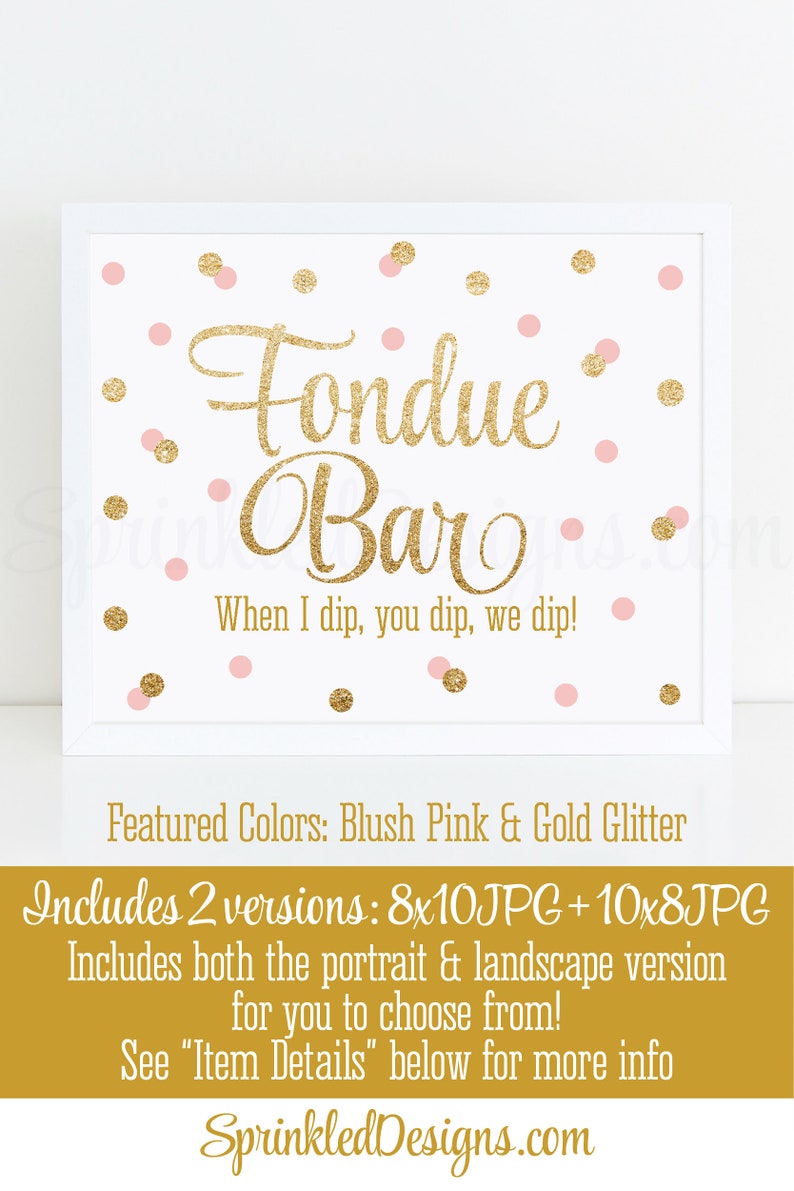 Fondue Bar Sign Fondue Sign When I dip you dip we dip | Etsy