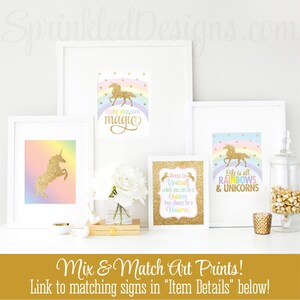 Make Your Own Magic Printable Sign Rainbow Unicorn Birthday - Etsy