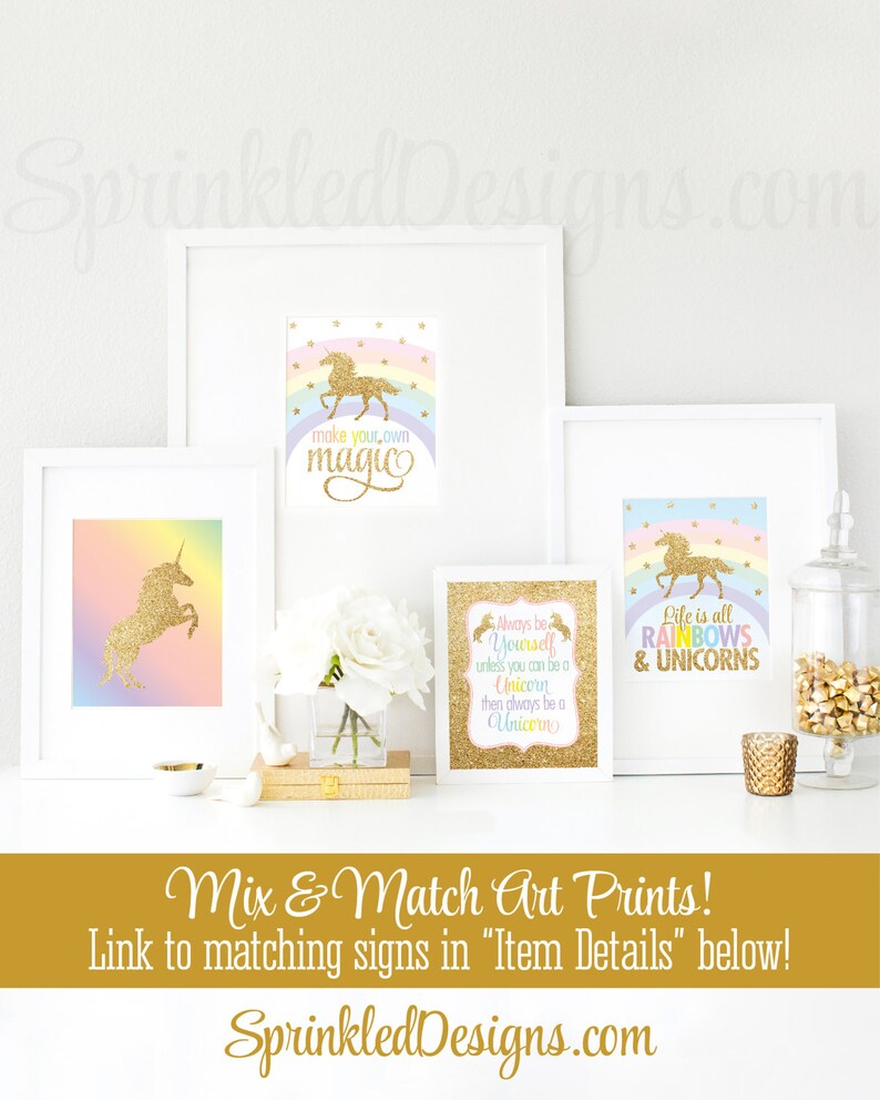 Make Your Own Magic Printable Sign Rainbow Unicorn Birthday | Etsy