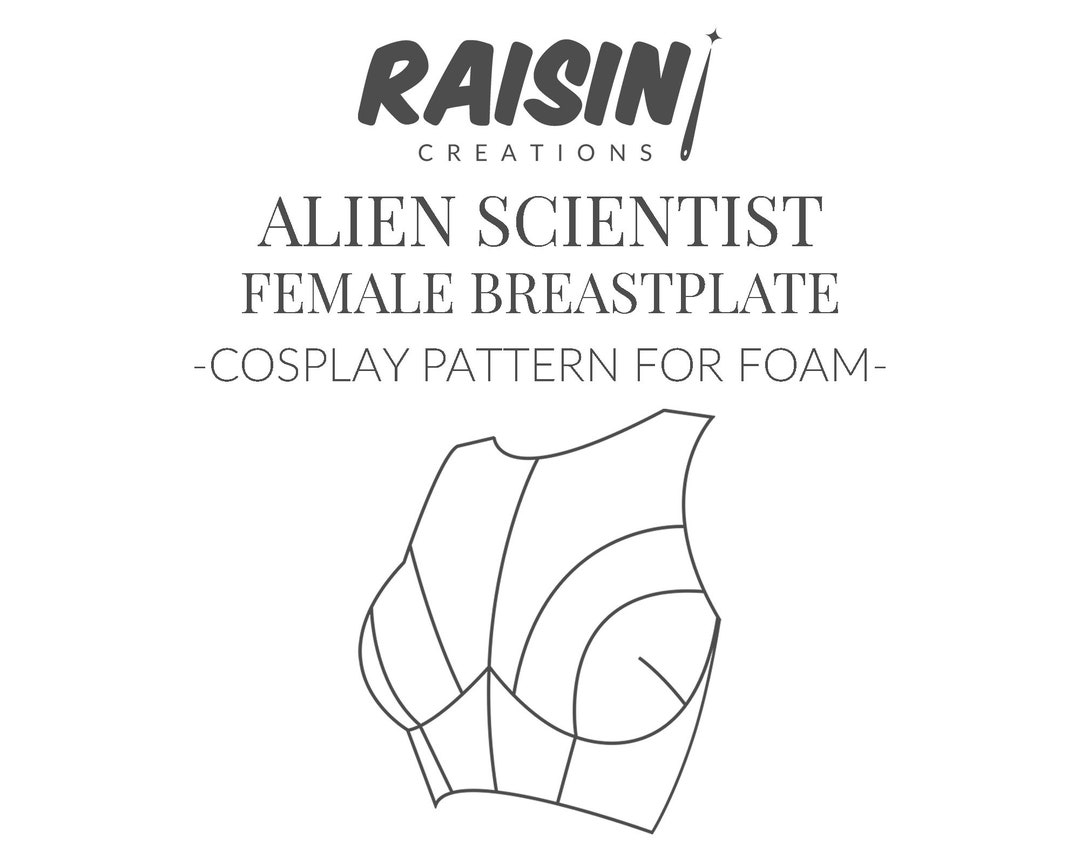 Alien Scientist Female Breastplate Cosplay Armor Pattern Templates for ...