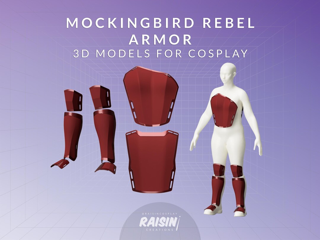 Mockingbird Rebel Armor STL 3D Models for Cosplay | Mockingjay Katniss ...