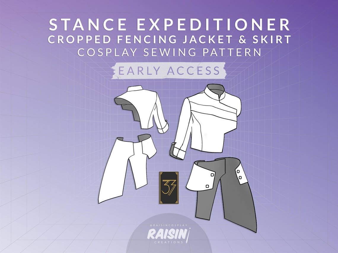 Stance Expeditioner Cropped Fencing Jacket + Skirt Cosplay Sewing ...