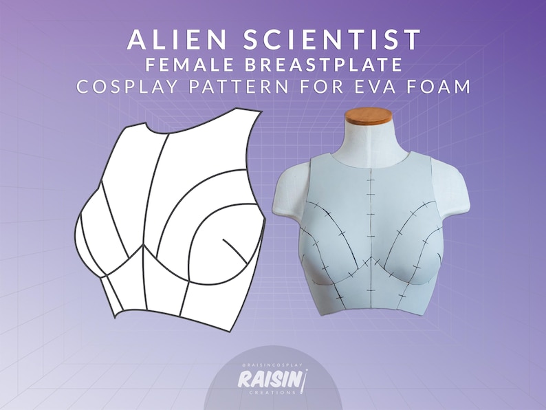 Alien Scientist Female Breastplate Cosplay Armor Pattern Templates for ...
