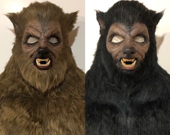 Scary Black Werewolf Latex Mask Halloween Horror Cosplay Costume Prop ...
